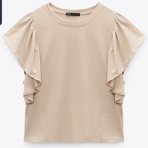Zara | Tops | Zara Ruffle Top | Poshmark